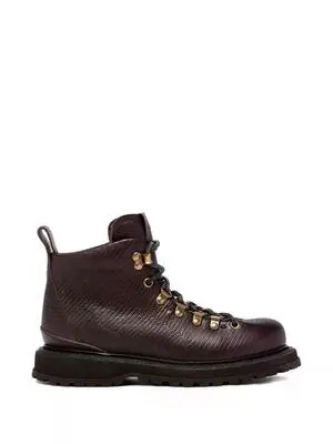 BUTTERO® Lizard-print Eyelet Ankle Boots