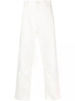 Carhartt Work In Progress Logo-patch Straight-leg Cotton Trousers