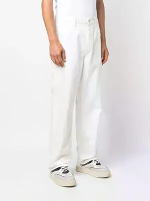 Carhartt Work In Progress Logo-patch Straight-leg Cotton Trousers