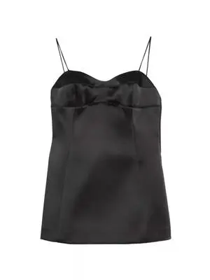 RÓHE Satin Top - Black