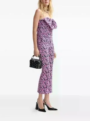 Essentiel Antwerp Floral Print Strapless Bow Detail Top