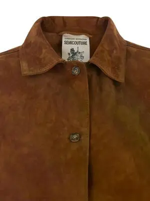 SEMICOUTURE Buttoned Suede Top