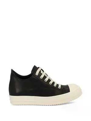 Rick Owens Leather Sneakers - Black