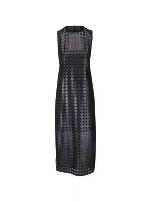 Akris Circular-pattern Sleeveless Midi Dress