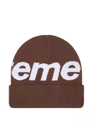 Supreme Logo Beanie - Brown