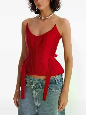 MOOS STUDIO Tie-detail Top - Red