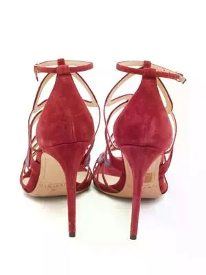 ALEXANDRE BIRMAN Burgundy Suede Stiletto Sandals