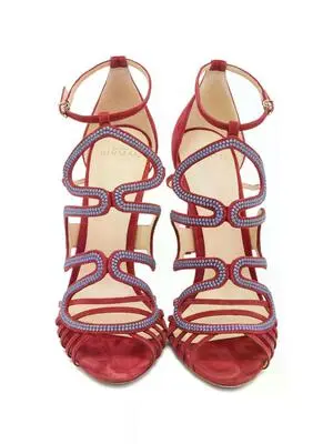 ALEXANDRE BIRMAN Burgundy Suede Stiletto Sandals