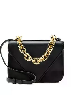 Bottega Veneta Leather Chain-strap Shoulder Bag - Black