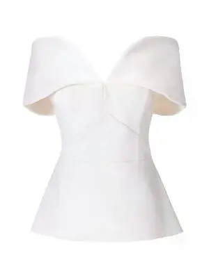 MOOS STUDIO Off-shoulder Peplum Top