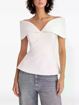 MOOS STUDIO Off-shoulder Peplum Top