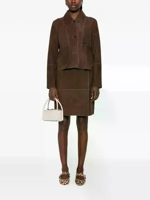 P.a.r.o.s.h Minuetto Mini Skirt - Brown