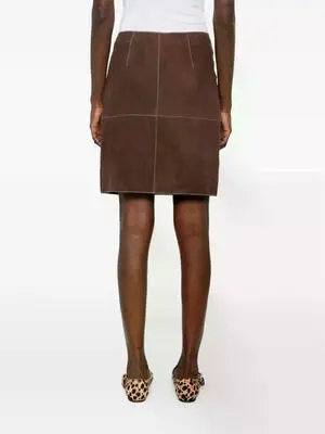 P.a.r.o.s.h Minuetto Mini Skirt - Brown