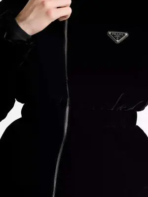 Prada Velvet Puffer Jacket - Black