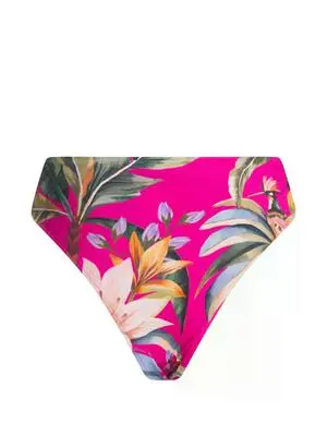 Farm Rio Floral-print Bikini Bottom - Pink