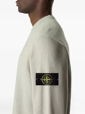 Stone Island Logo-patch Crew-neck Sweater - Green