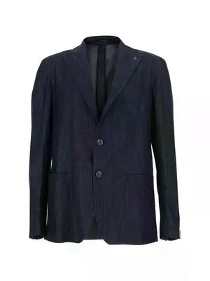 Tagliatore Single-breasted Denim Blazer