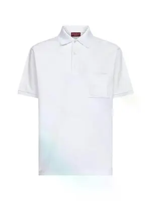 Men's White Shirt Pocket Polos