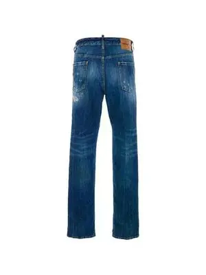 Dsquared2 Distressed Straight Leg Jeans