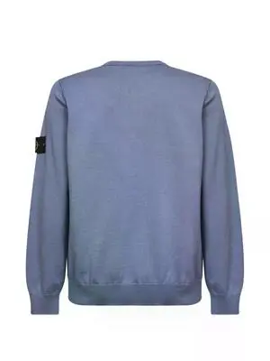 Stone Island Logo-patch Crew-neck Sweatshirt - Blue