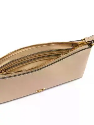 Pinko Love Birds Logo Clutch Bag - Neutrals