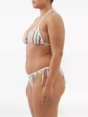 Missoni Striped Tie-side Bikini - White