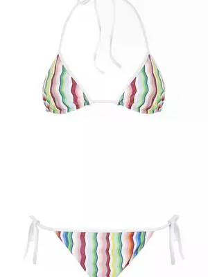 Missoni Striped Tie-side Bikini - White