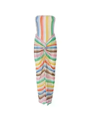 Missoni Twisted Zigzag Maxi Beach Dress - White