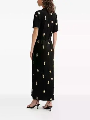 NEVER FULLY DRESSED Seashell Print Maxi Dress
