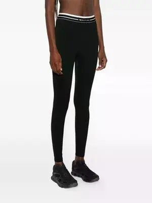 P.E Nation Avant Logo-waistband Leggings - Black