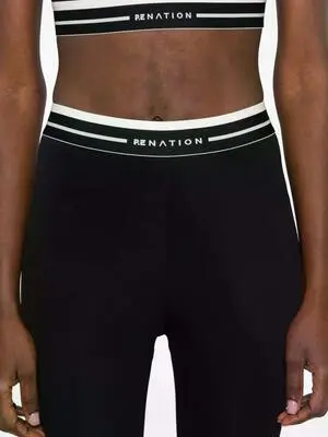 P.E Nation Avant Logo-waistband Leggings - Black