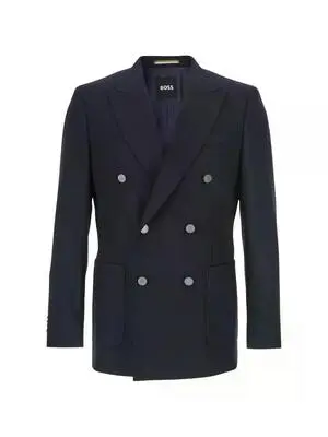 BOSS Double-breasted Wool Blazer