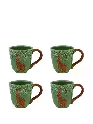 BORDALLO PINHEIRO Forest Rabbit-motif Mug - Green