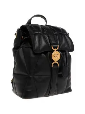 Versace Quilted Nappa Leather Medusa Backpack - Black