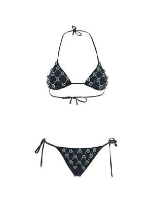 VENUJA Jeweled Bikini Set - Black