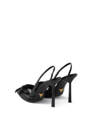 Prada Heeled Mesh Pumps - Black