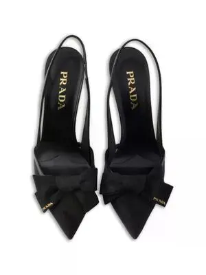 Prada Heeled Mesh Pumps - Black
