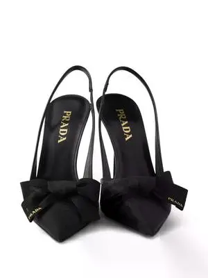 Prada Heeled Mesh Pumps - Black