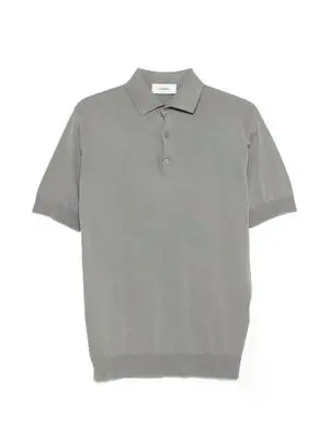 LARDINI Short-sleeve Knitted Polo Shirt