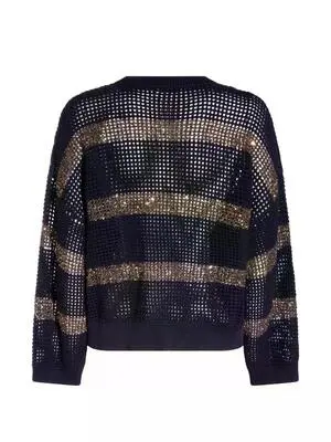 Brunello Cucinelli Sequin-embellished Open-knit Sweater