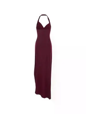 Norma Kamali Halterneck Draped Dress