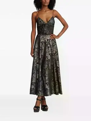 Ralph Lauren Henri Floral V-neck Midi Dress