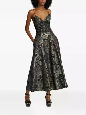 Ralph Lauren Henri Floral V-neck Midi Dress