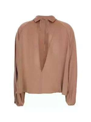 SEMICOUTURE High-neck Open-back Top - Neutrals