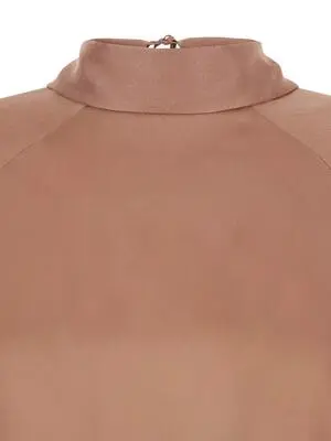 SEMICOUTURE High-neck Open-back Top - Neutrals