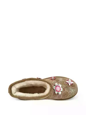UGG Mini Meadow Floral Ankle Boots - Brown