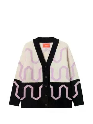 La DoubleJ Geometric Comber Cardigan