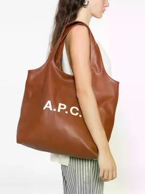 A.p.c. Logo Shoulder Bag - Brown