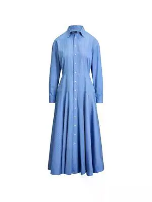 ralph lauren blue long sleeve dress Lauren Ralph Lauren SAKARIS LONG SLEEVES GOWN LONG DRESS, BLUE / 2