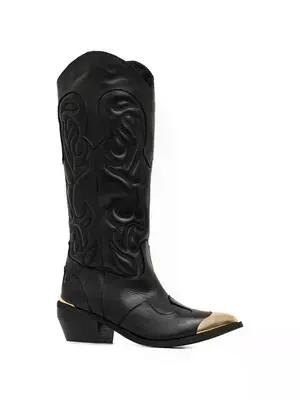 Just Cavalli Embossed Metal-toe Boots